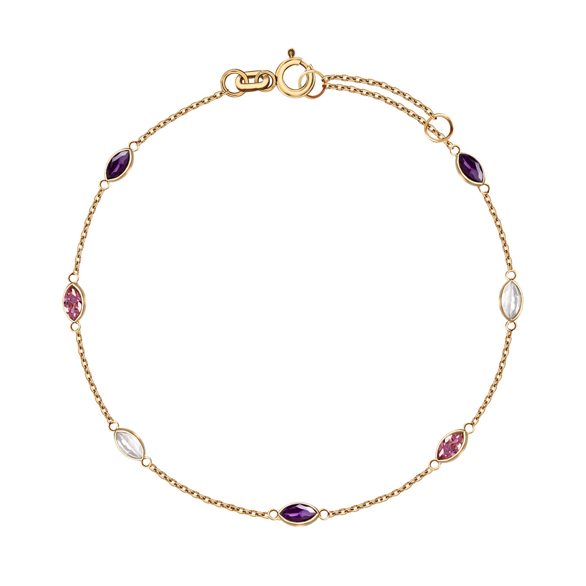 Bransoletka złota z cyrkoniami - Colore | Verona