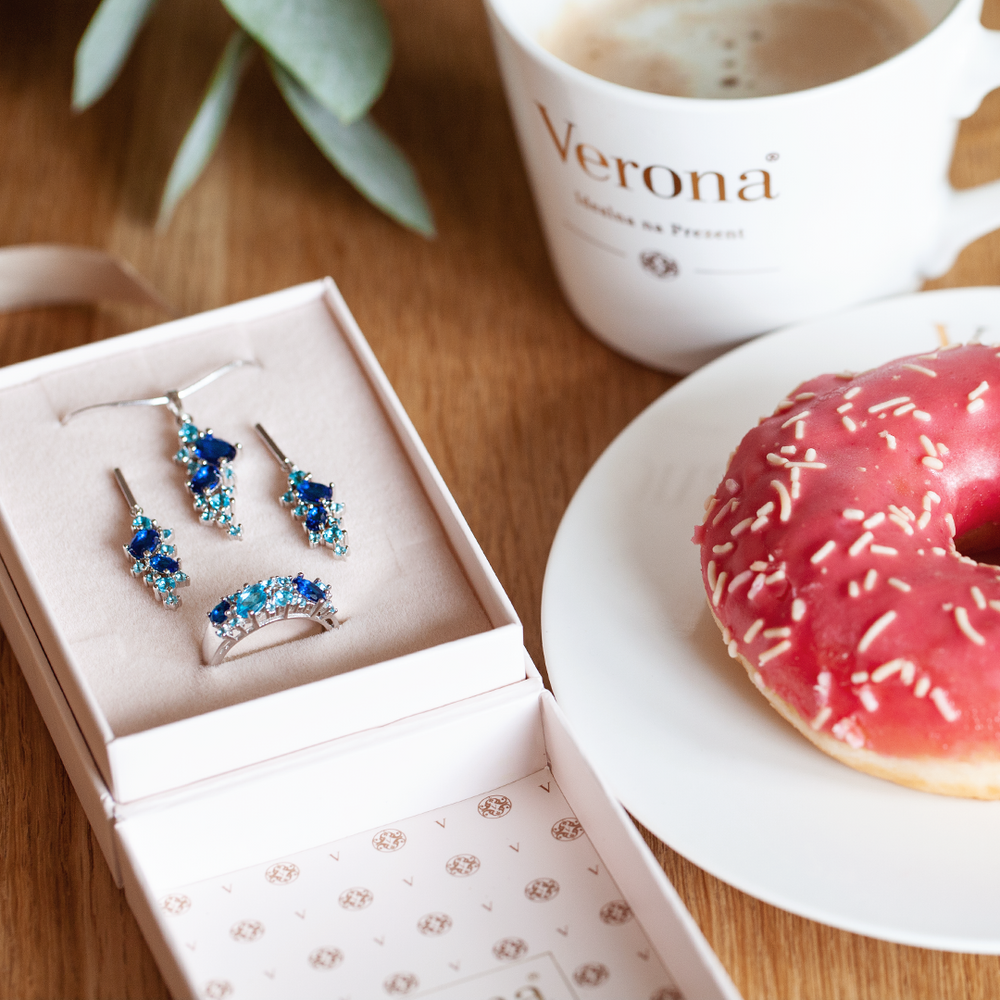 Zawieszka srebrna z cyrkoniami - Colore | Verona